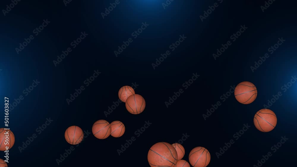 4K 3D Basketball ball spinning on a green screen Animation background ...