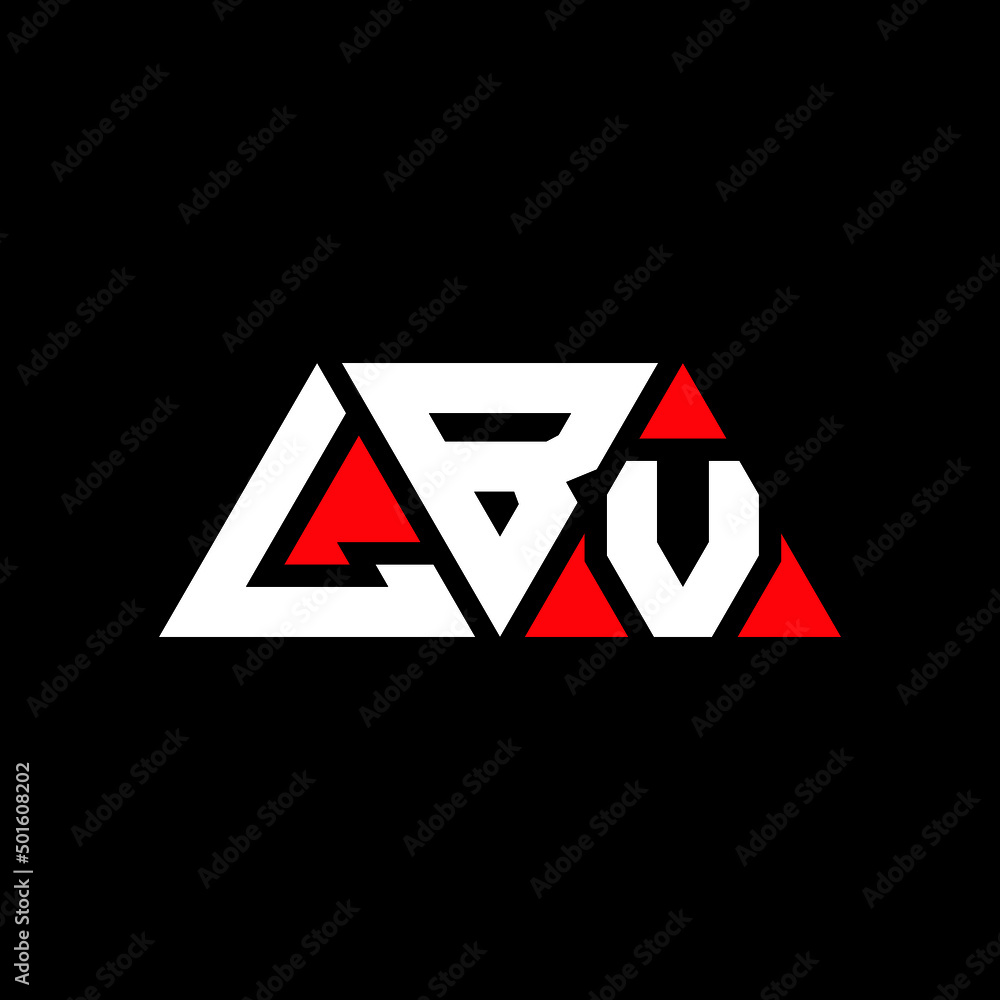 LBV triangle letter logo design with triangle shape. LBV triangle logo ...