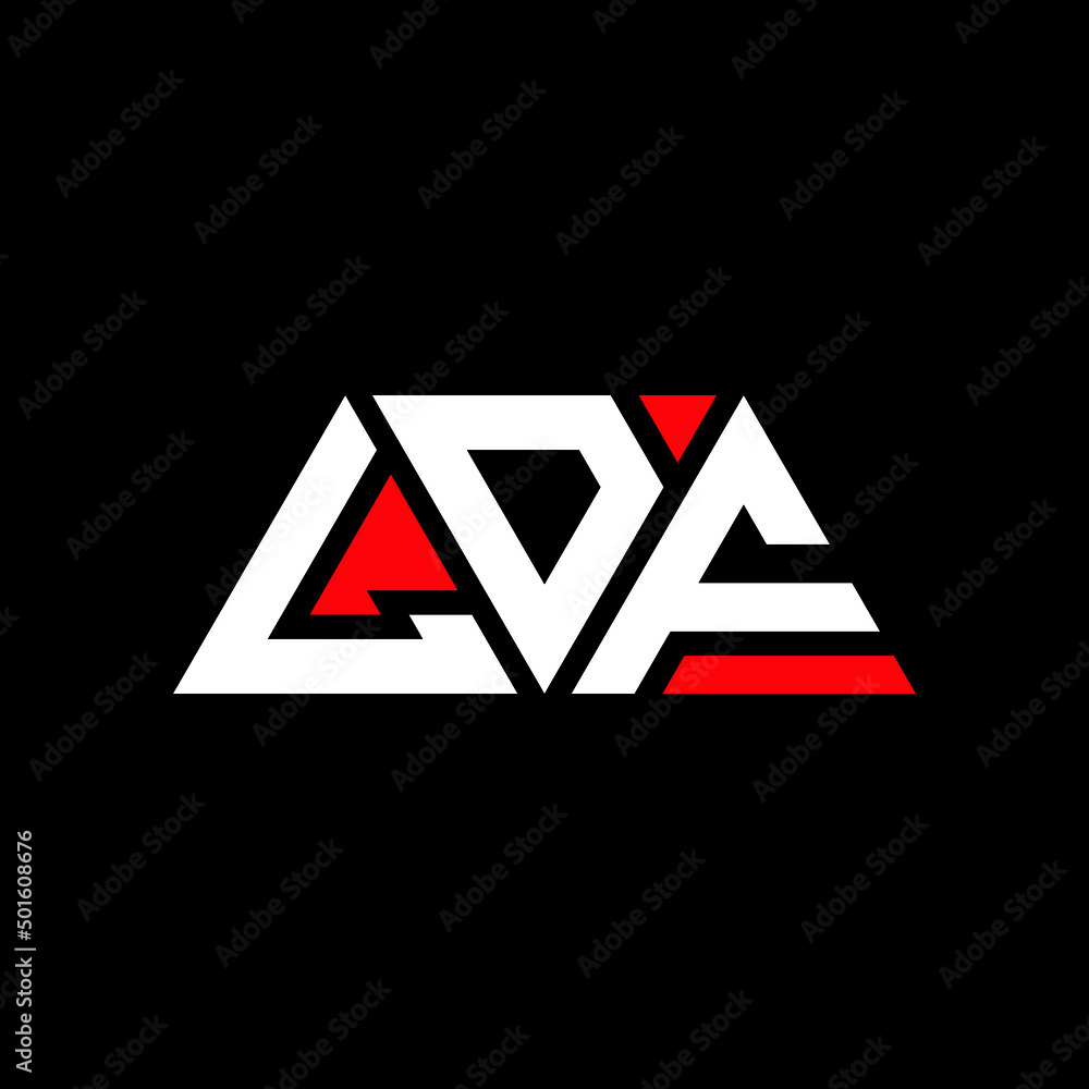 LDF triangle letter logo design with triangle shape. LDF triangle logo ...