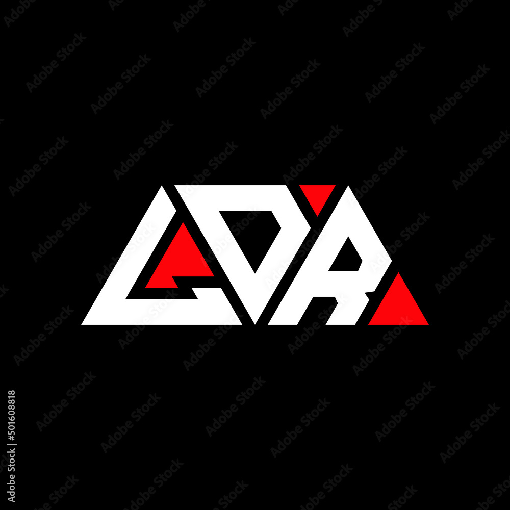 LDR triangle letter logo design with triangle shape. LDR triangle logo ...