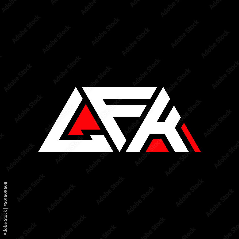 LFK triangle letter logo design with triangle shape. LFK triangle logo ...