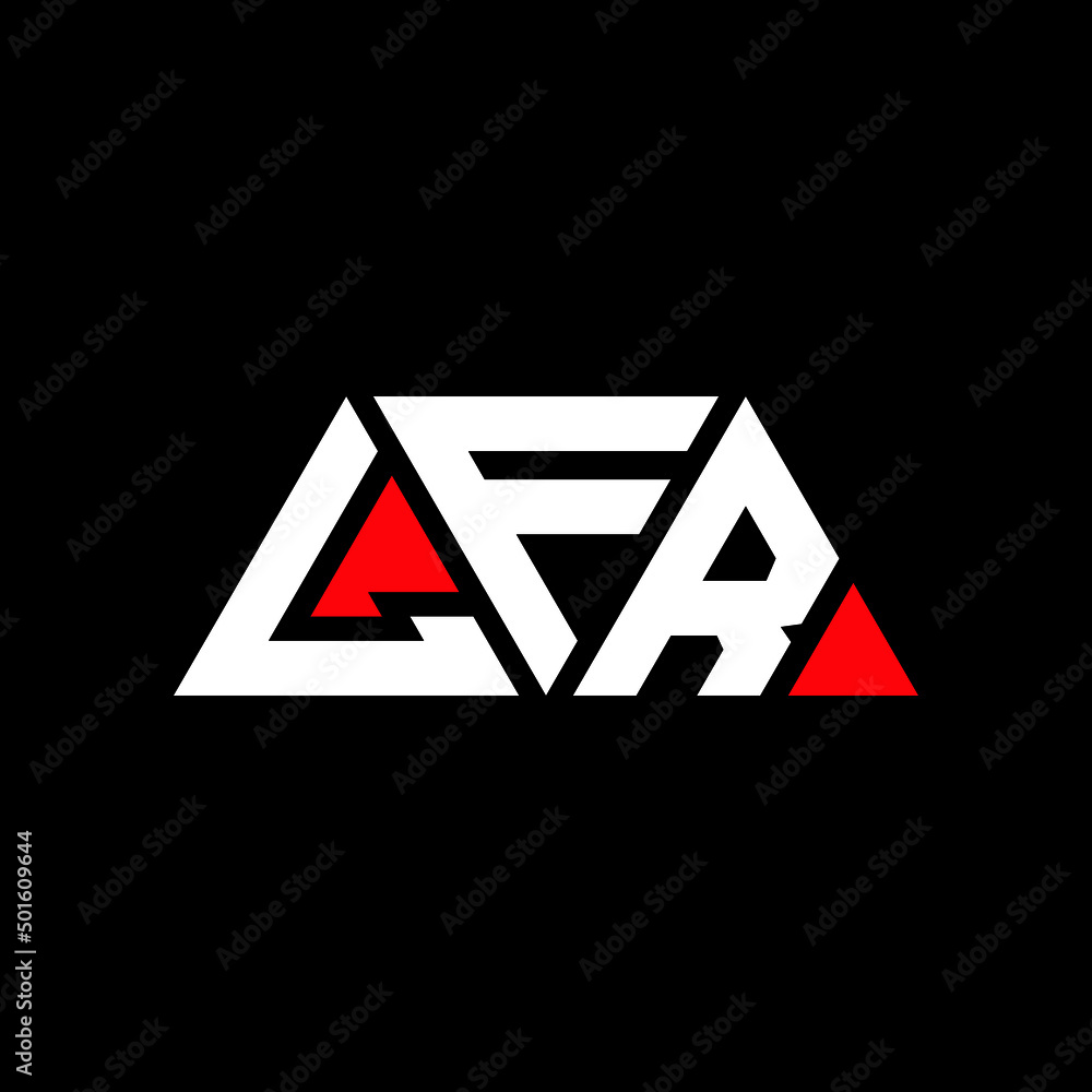 LFR triangle letter logo design with triangle shape. LFR triangle logo ...