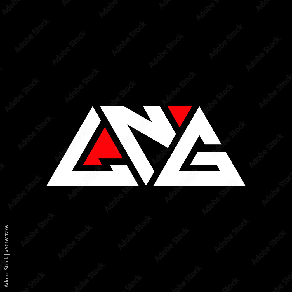 LNG triangle letter logo design with triangle shape. LNG triangle logo ...