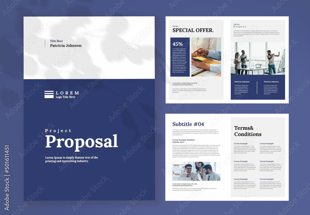 Project Proposal Layout Stock Template | Adobe Stock
