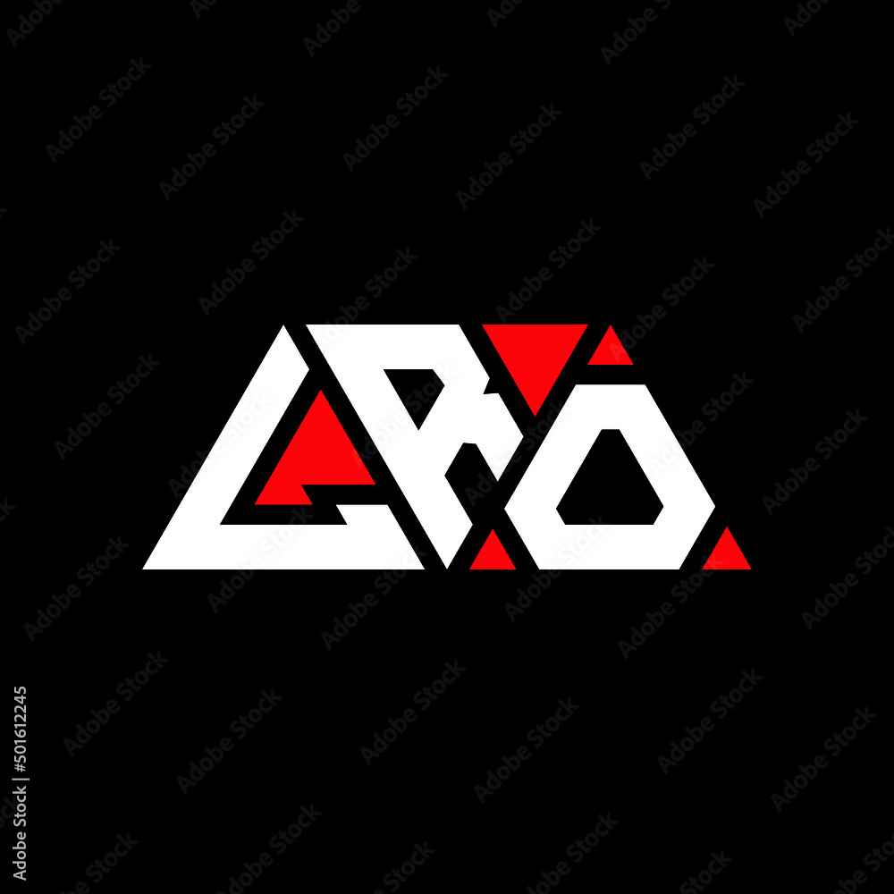 LRO triangle letter logo design with triangle shape. LRO triangle logo ...