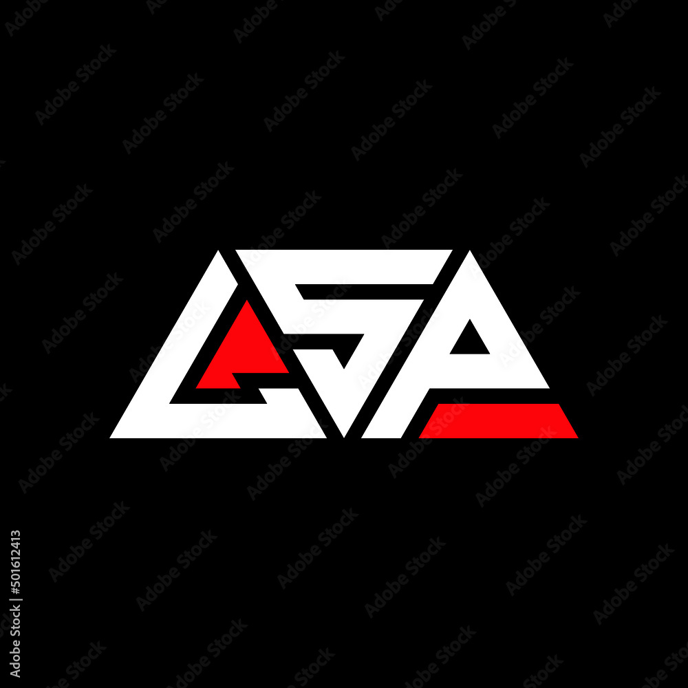 LSP triangle letter logo design with triangle shape. LSP triangle logo ...
