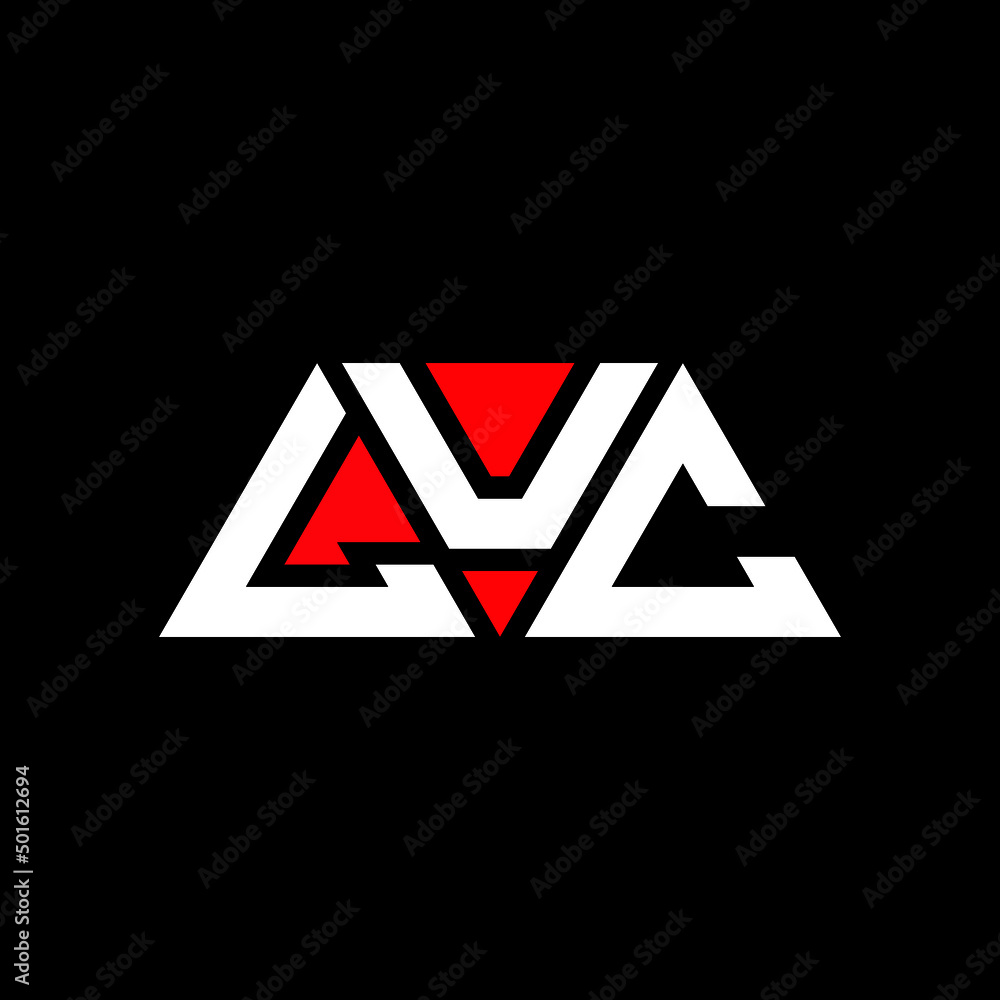 LUC triangle letter logo design with triangle shape. LUC triangle logo ...