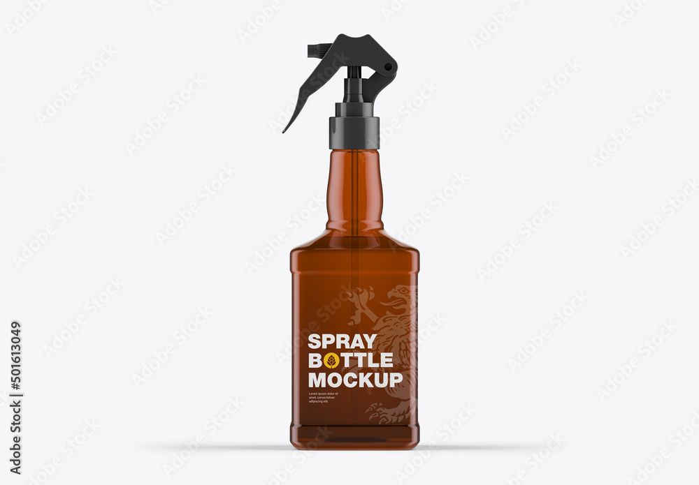 Glass Spray Bottle Mockup Stock Template | Adobe Stock