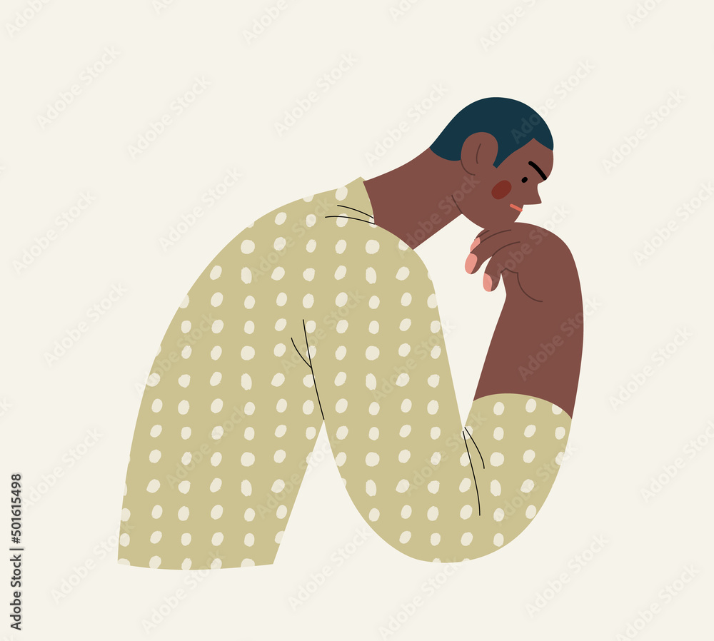 People portrait - Thinking people -Modern flat vector concept ...