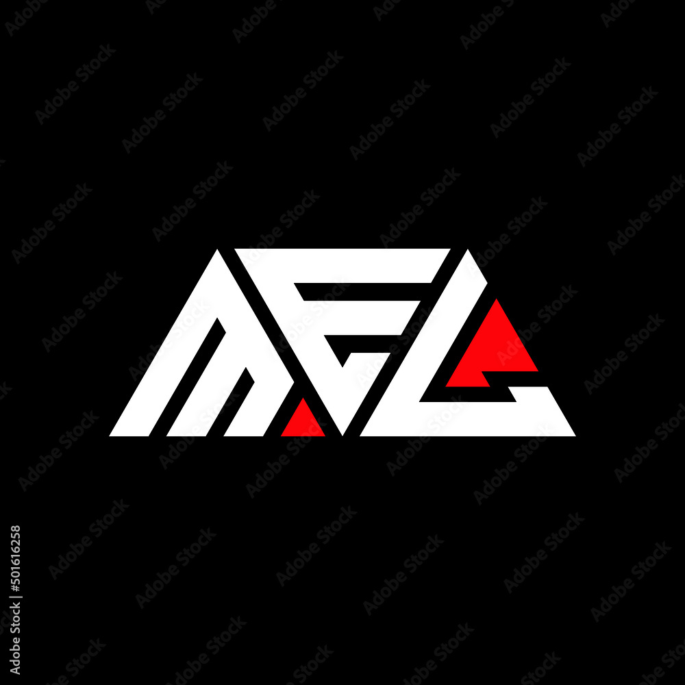 MEL triangle letter logo design with triangle shape. MEL triangle logo ...
