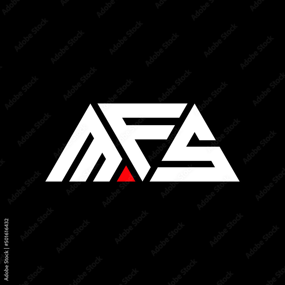 MFS triangle letter logo design with triangle shape. MFS triangle logo ...