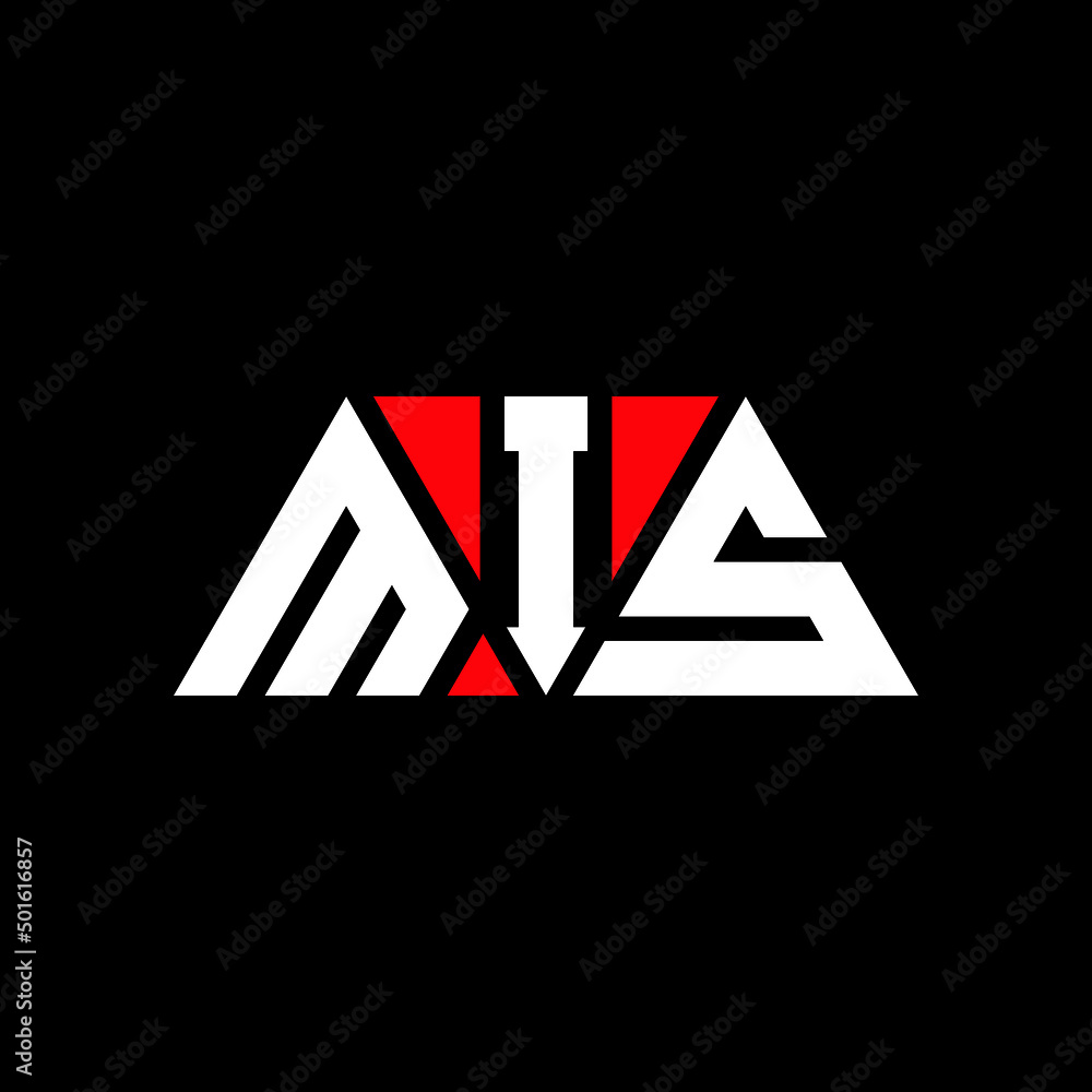 MIS tMIangle letter logo design with tMIangle shape. MIS tMIangle logo ...