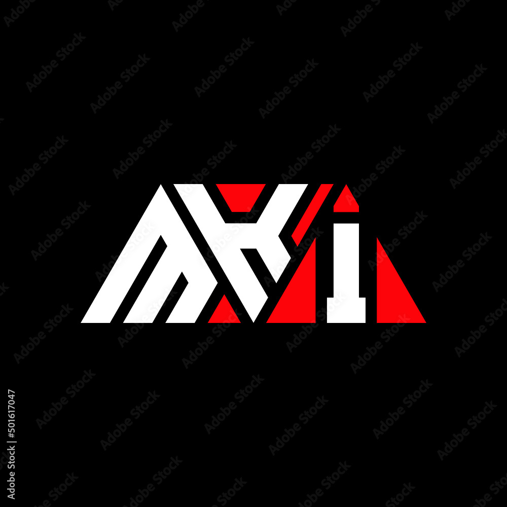 MKI triangle letter logo design with triangle shape. MKI triangle logo ...