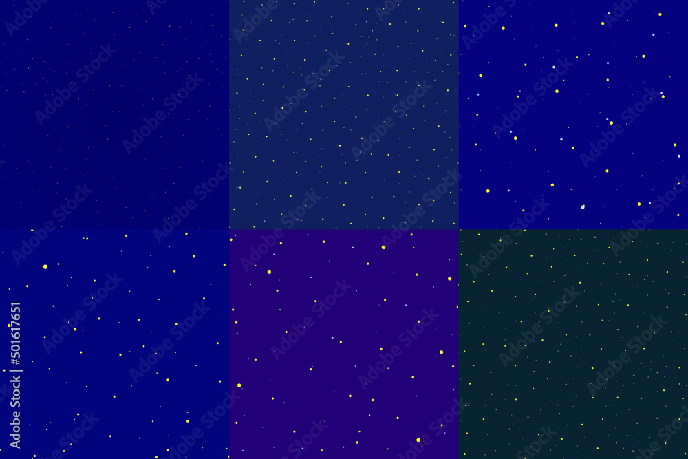 Starry night sky. A set of drawings of star constellations, white on a ...