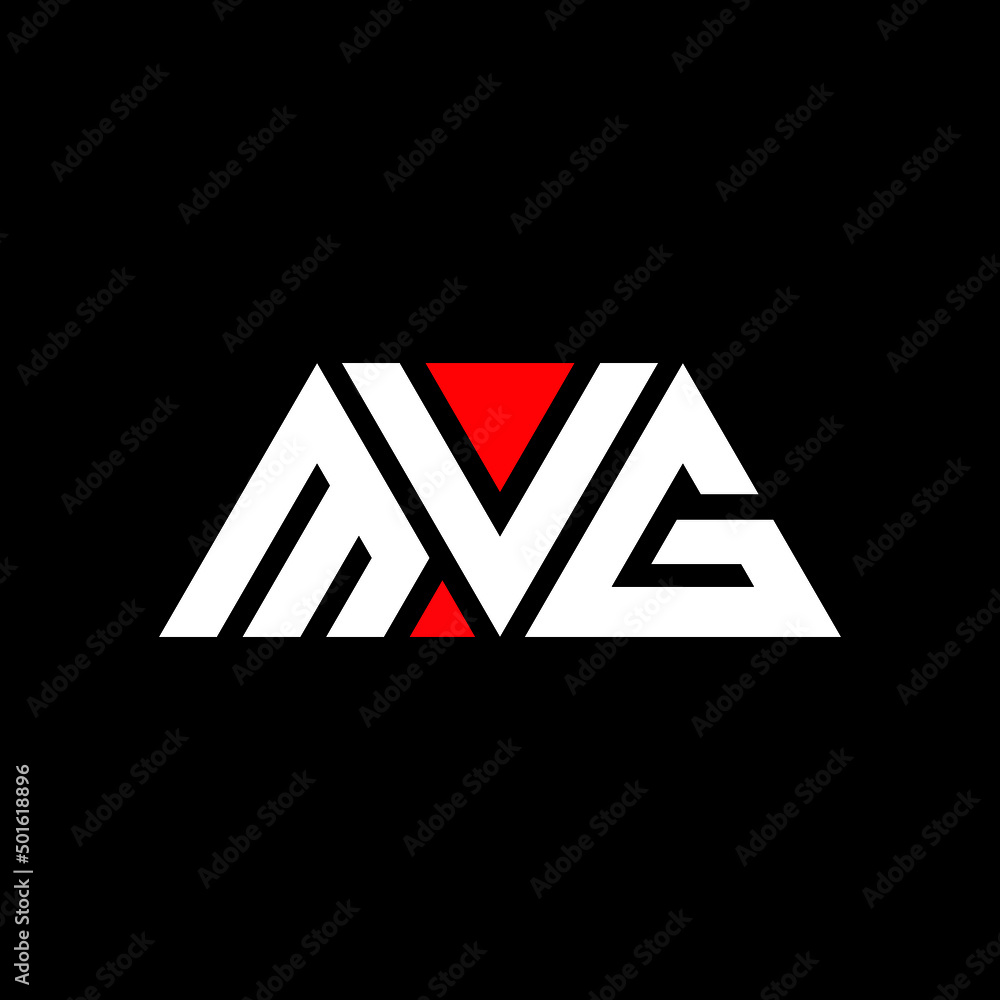 MVG triangle letter logo design with triangle shape. MVG triangle logo ...