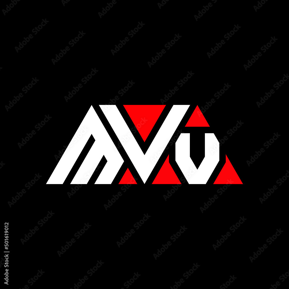 MVV triangle letter logo design with triangle shape. MVV triangle logo ...