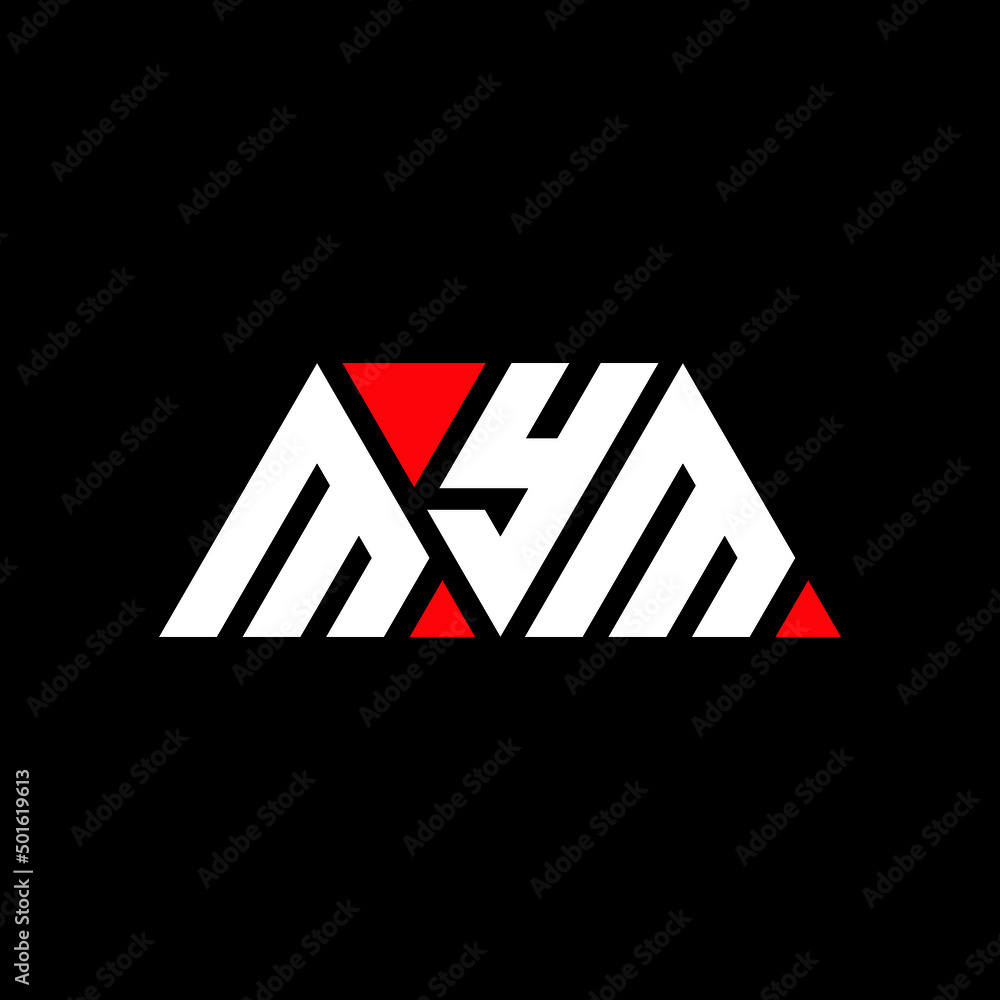 MYM triangle letter logo design with triangle shape. MYM triangle logo ...