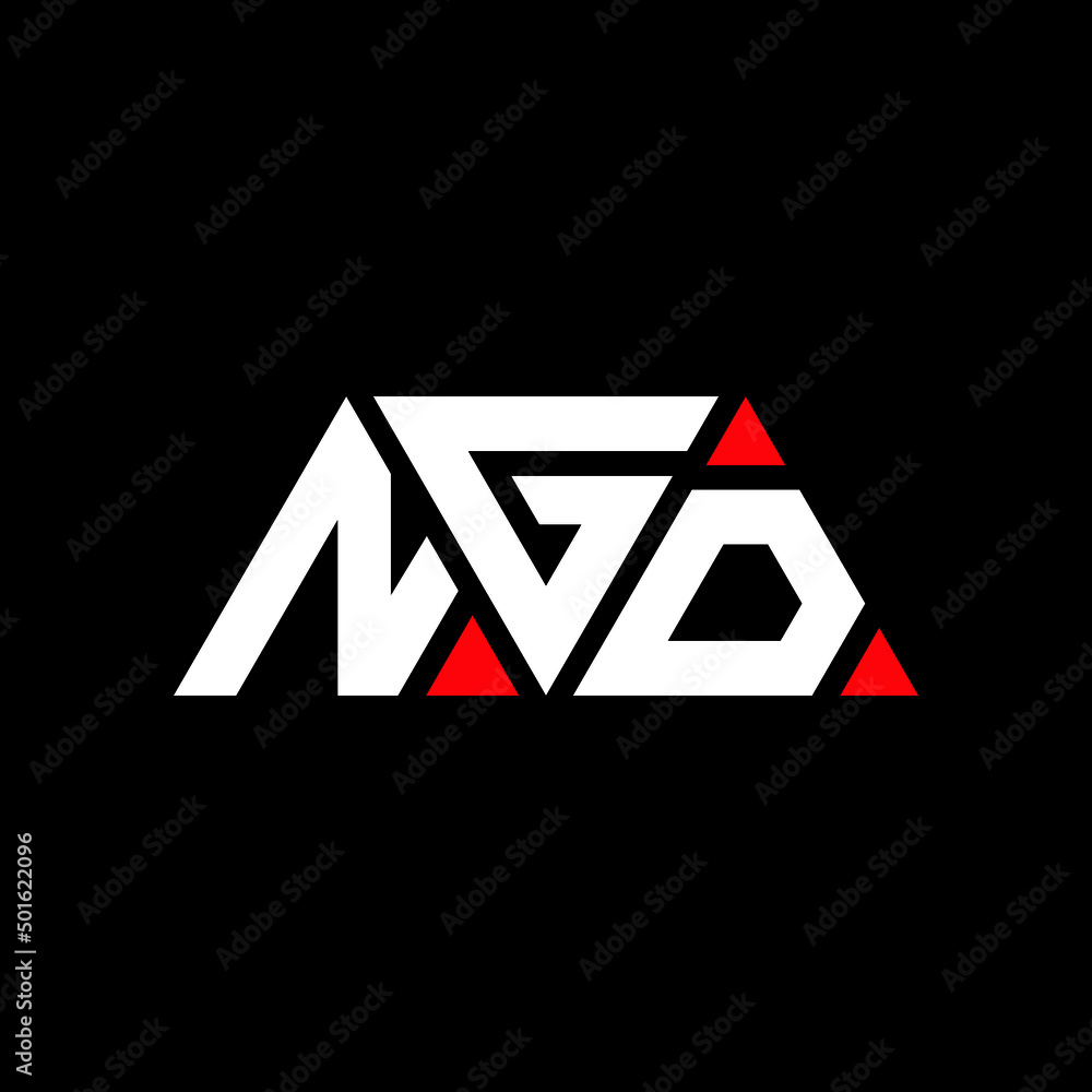 Vetor de NGD triangle letter logo design with triangle shape. NGD ...