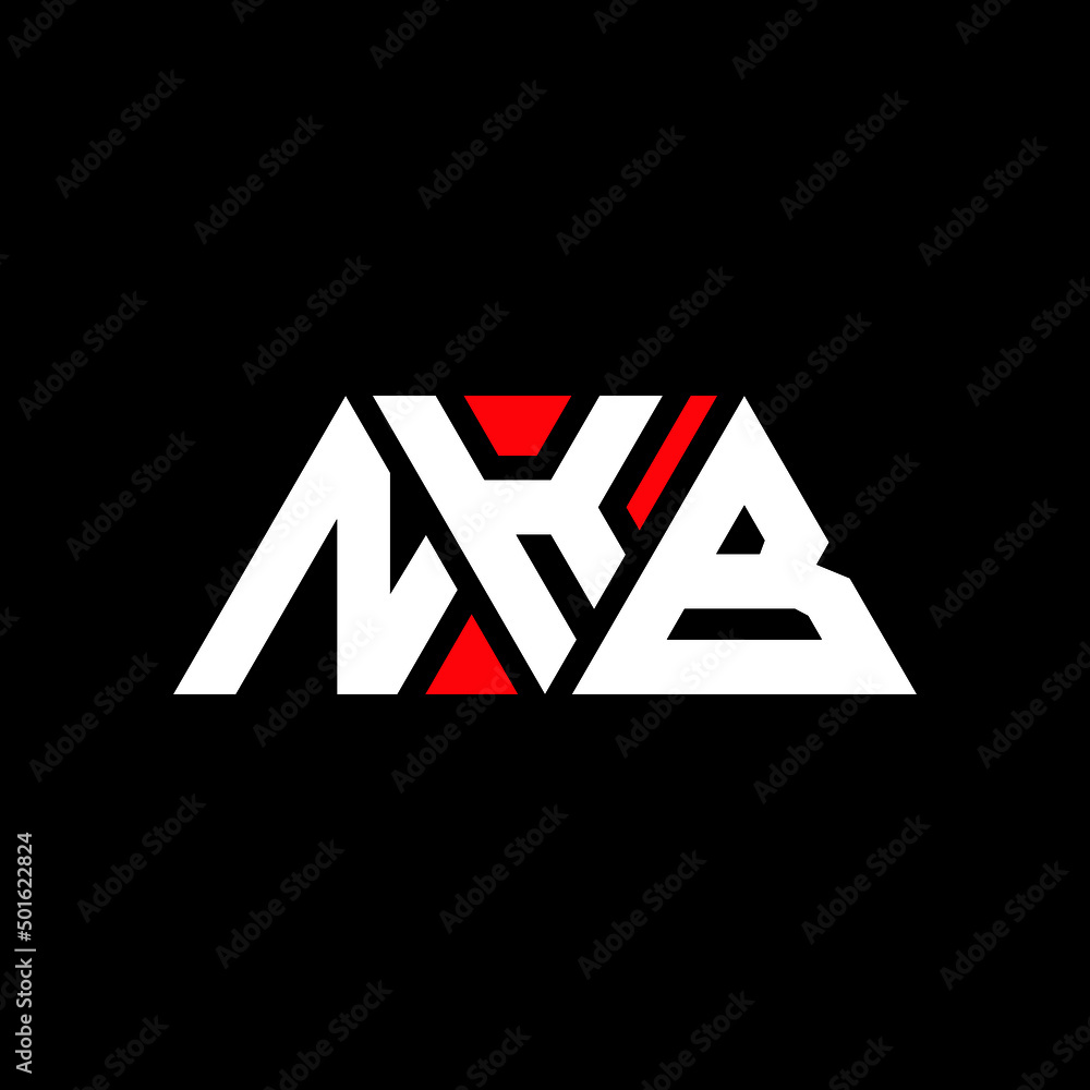NKB triangle letter logo design with triangle shape. NKB triangle logo ...