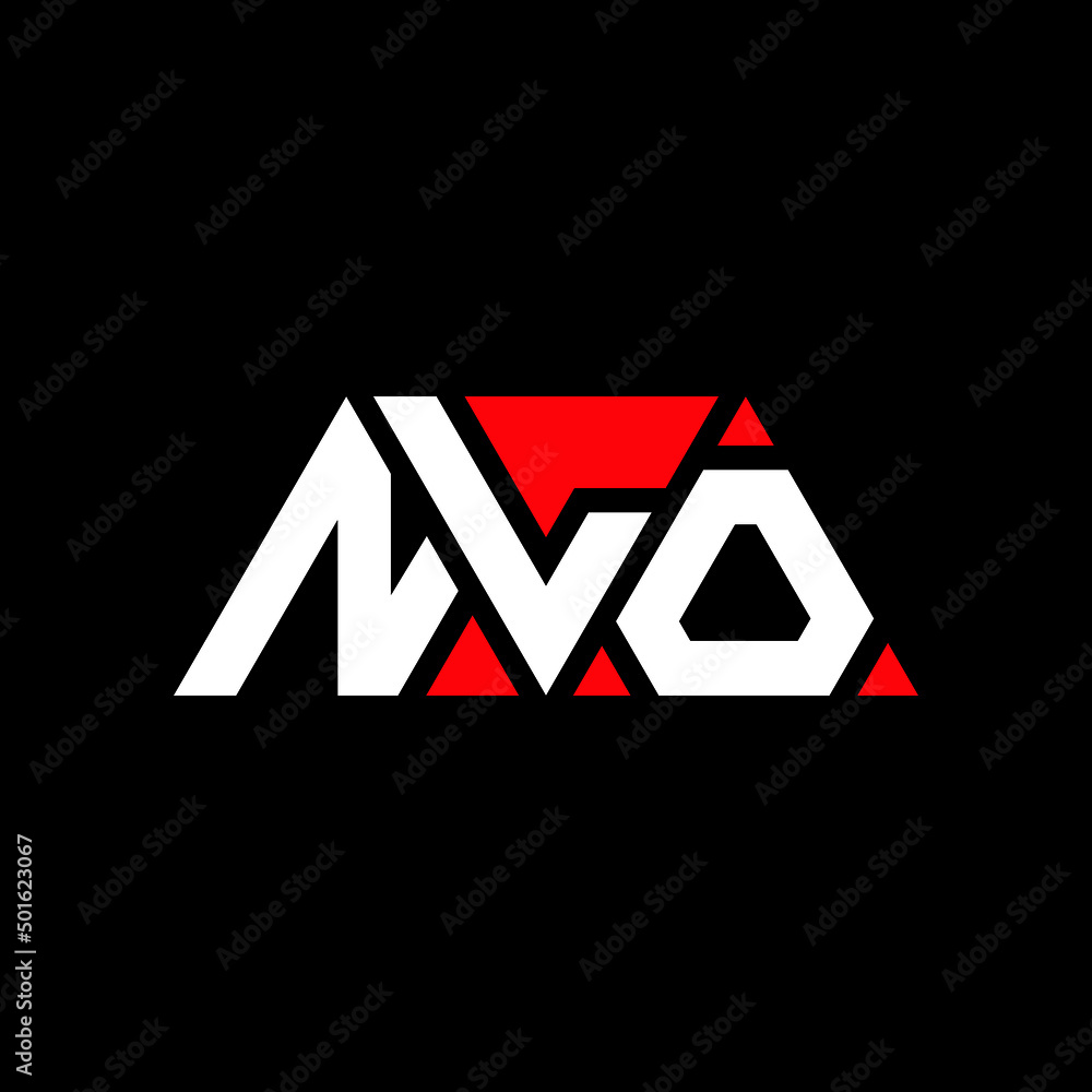 NLO triangle letter logo design with triangle shape. NLO triangle logo ...