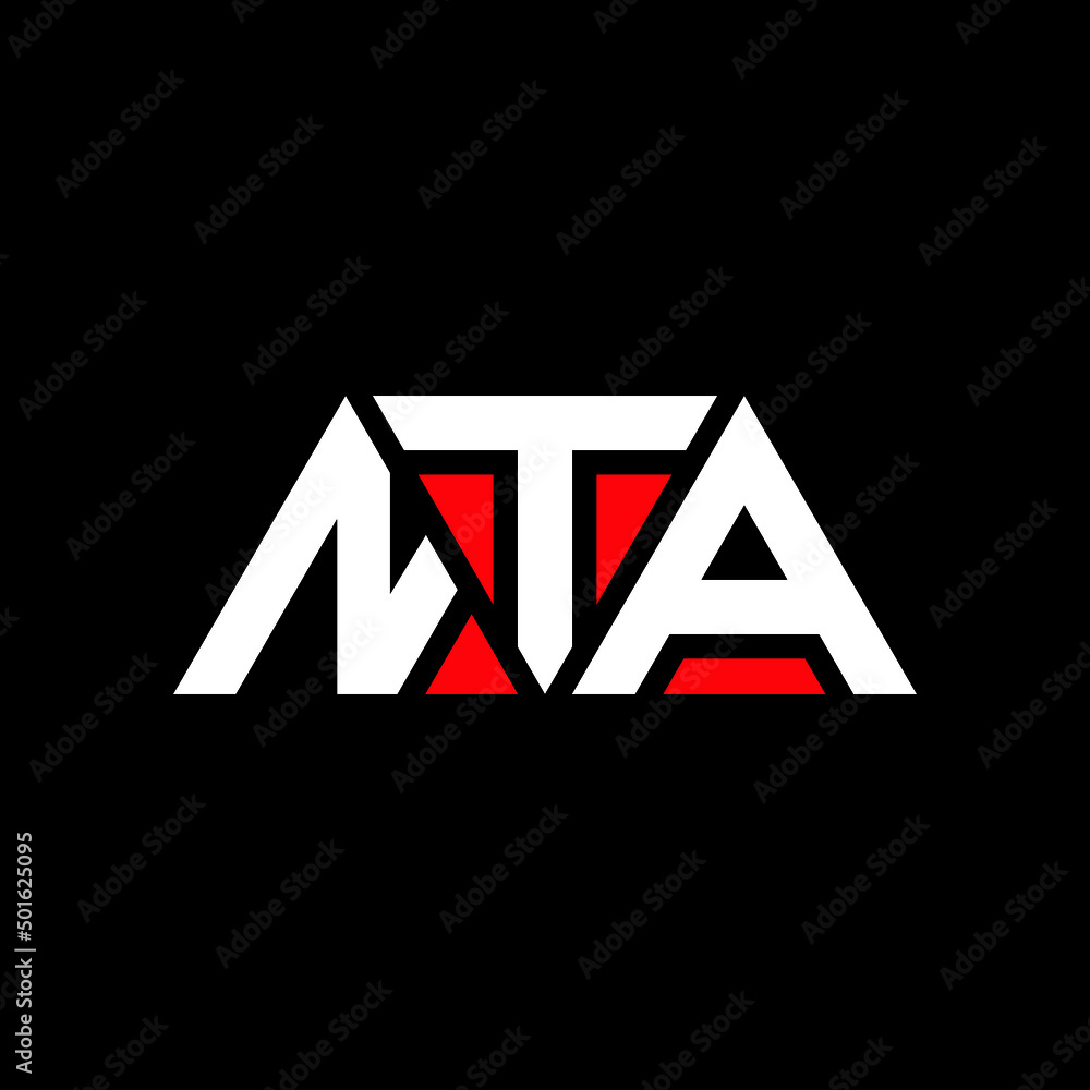 NTA triangle letter logo design with triangle shape. NTA triangle logo ...