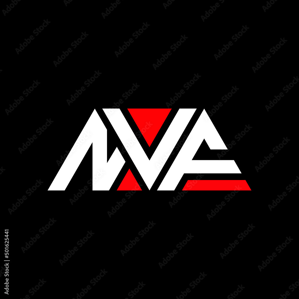 NVF triangle letter logo design with triangle shape. NVF triangle logo ...