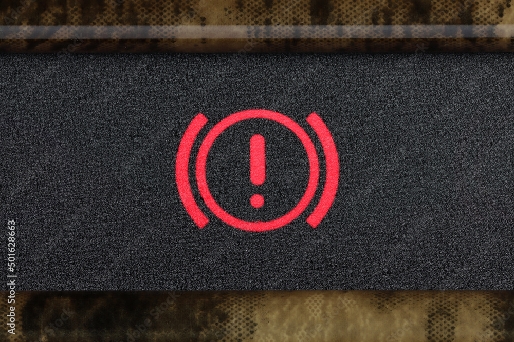 break system warning light in car dashboard Stock Photo | Adobe Stock