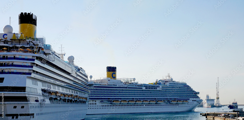 Genoa, Liguria, Italy - April 28, 2022: the cruise ship Costa Firenze ...