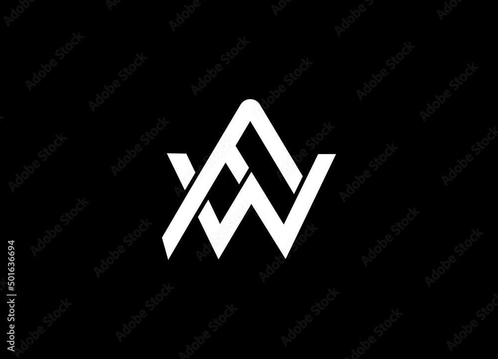 FW monogram logo design and company logo Stock Vector | Adobe Stock