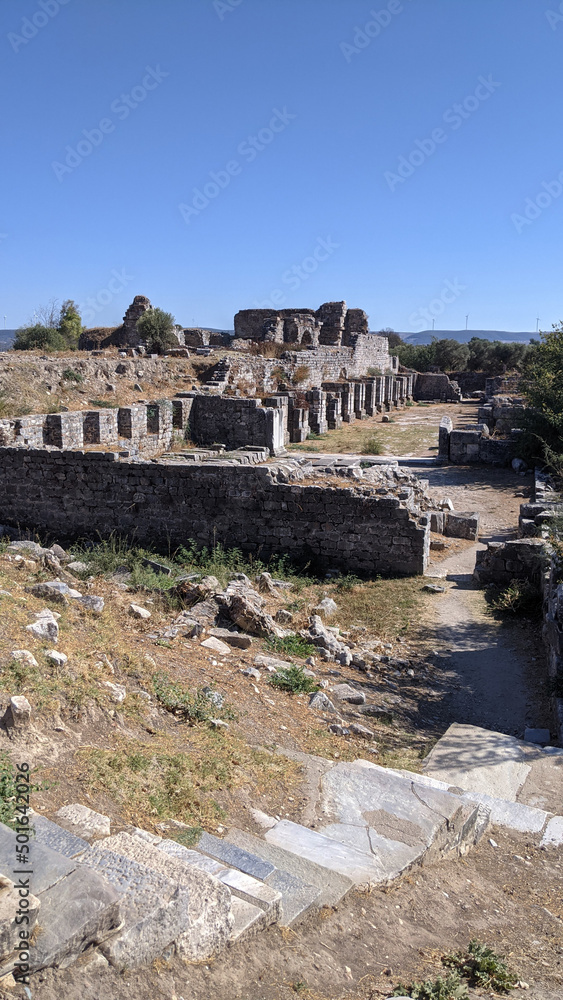 Baths of Faustina in Miletus, Turkey.The ancient harbour city of ...