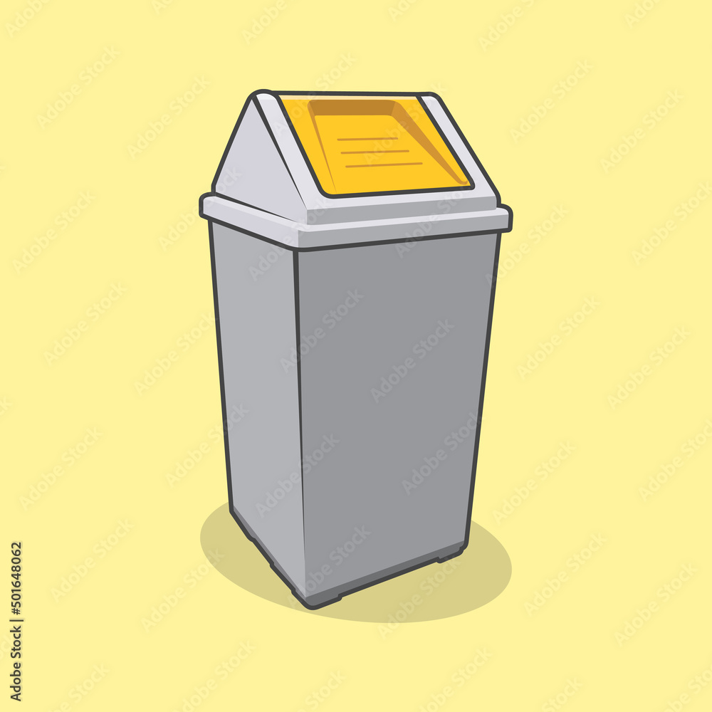 Recycle Bin Cartoon Vector Illustration. Environment, Ecology, Waste ...