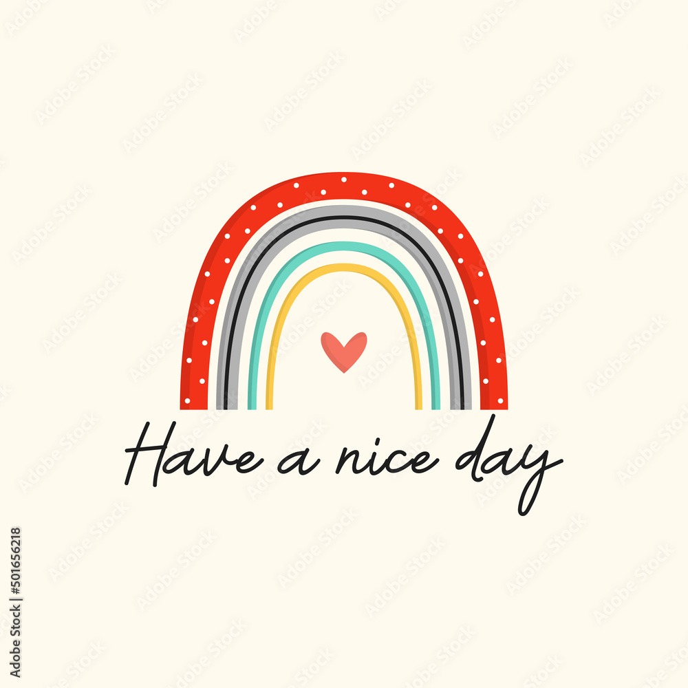 vector writing have a nice day, with a rainbow Stock Vector | Adobe Stock