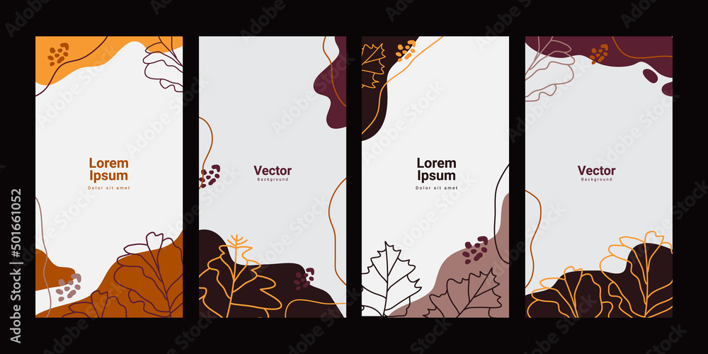 stories for social media. Vector abstract shape on a vertical ...
