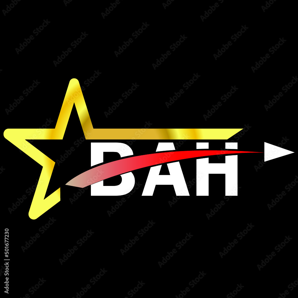 BAH letter logo design. BAH creative letter logo. simple and modern ...