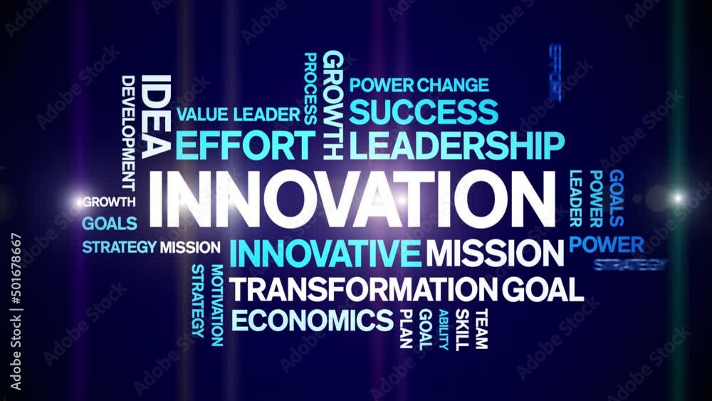 innovation Animated tag word cloud;text design animation kinetic typography seamless loop. Stock ...
