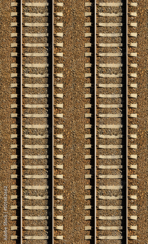 Seamless railroad Pattern, backdrop with space for text. Top view ...