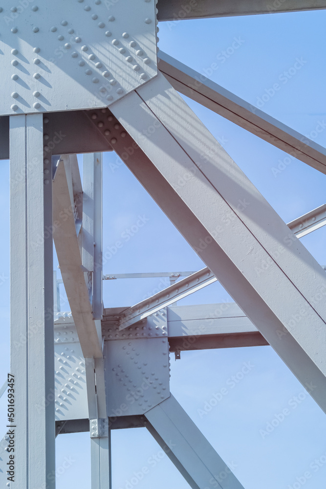 Elements of the bearing structure of the bridge. Stock Photo | Adobe Stock