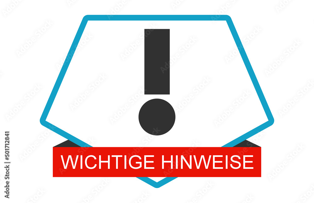 Ausrufezeichen Symbol - Wichtige Hinweise Button Stock Illustration ...
