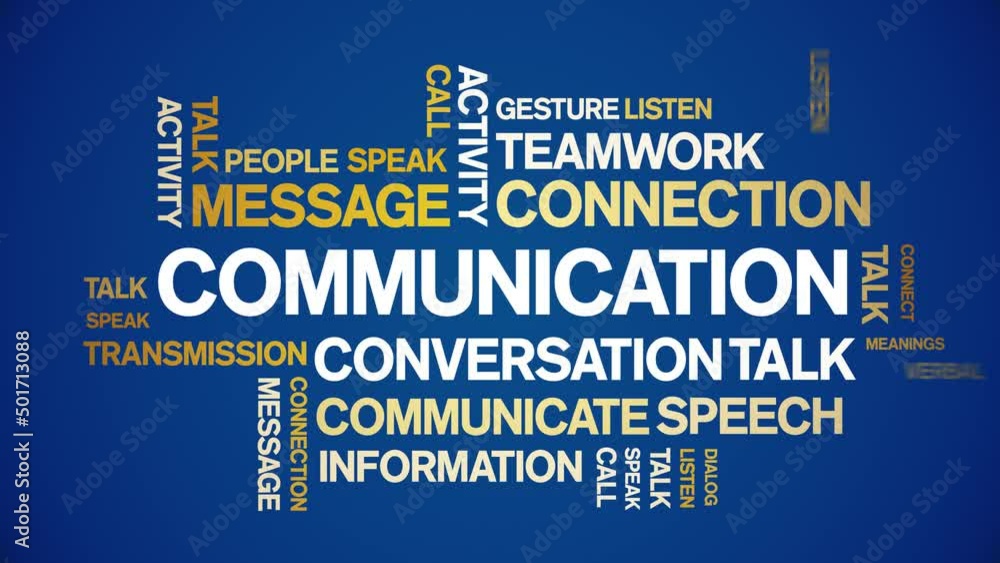 Communication animated tag word cloud;text design animation kinetic ...