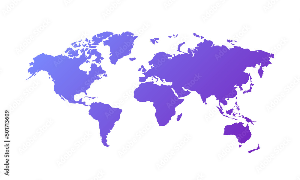 World Map vector illustration isolated on white background. Vector EPS ...