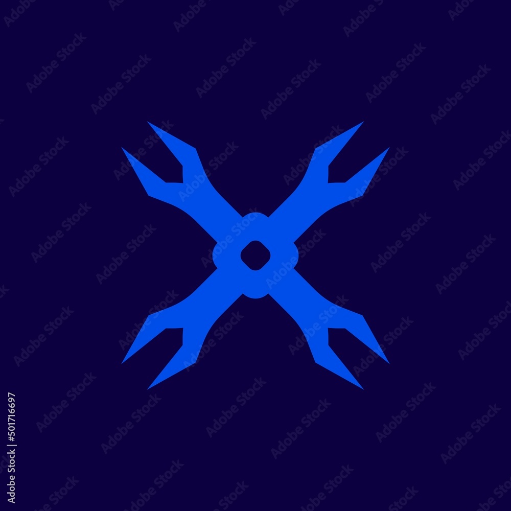 Vector design of letter X with combination lock, suitable for company ...