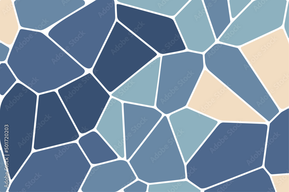 Clean and modern broken shapes geometric illustration. Abstract blue ...