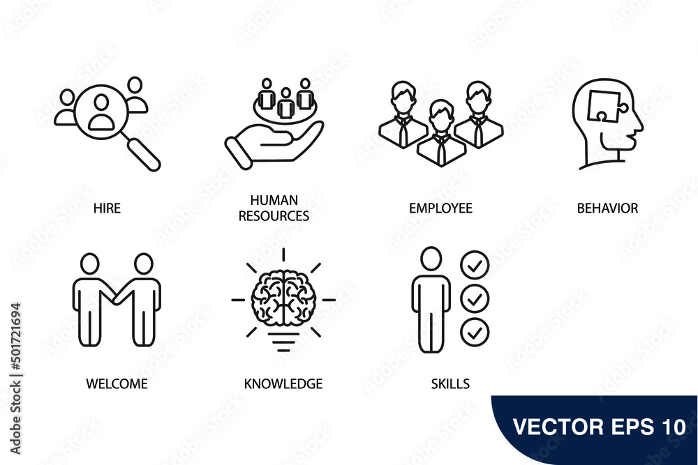 Business onboarding concept icons set . Business onboarding concept ...
