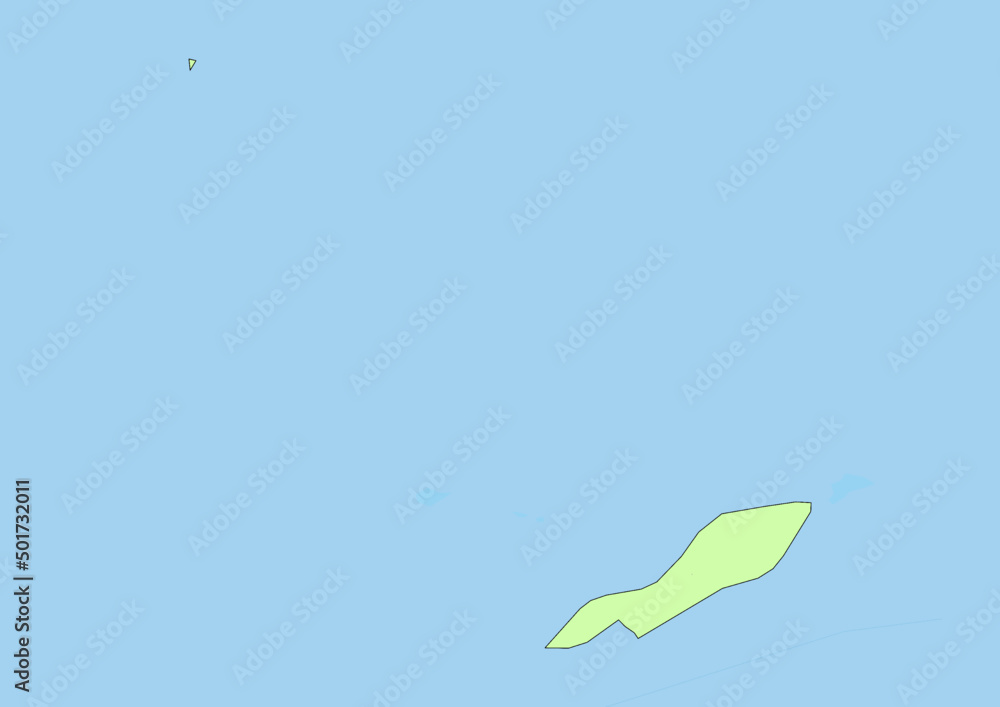 High detailed vector Anguilla physical map, topographic map of Anguilla ...