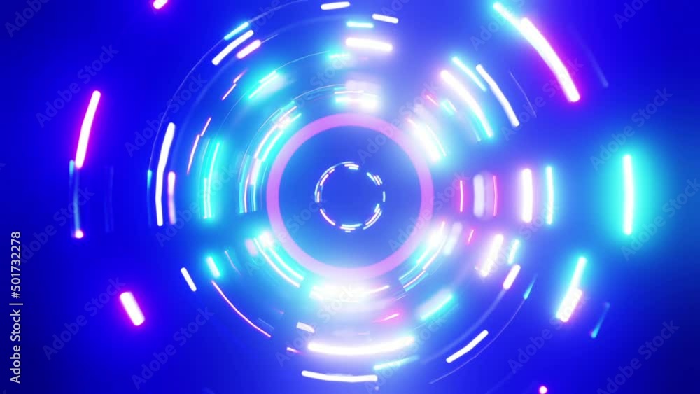 Cyber Sci-Fi Hud Background Loop. Animation of rotating cyber digital ...