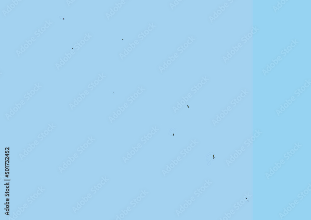 High detailed vector Tuvalu physical map, topographic map of Tuvalu on ...