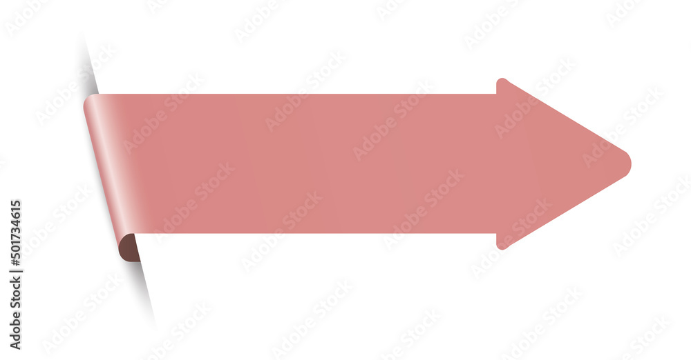 simple vector illustration of red colored arrow label bookmark banner ...