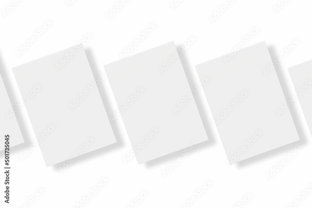 Blank paper illustration for mockup. Flyer or poster. 3D Rendering ...