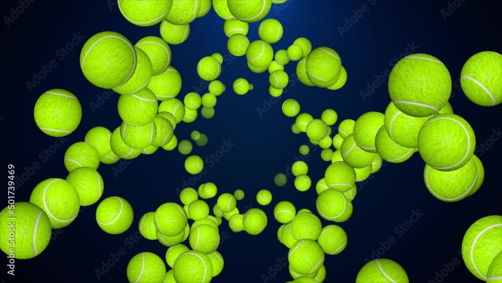 Flying Tennis Balls Animation, Background, Loop, 4k Sport and hobbies ...