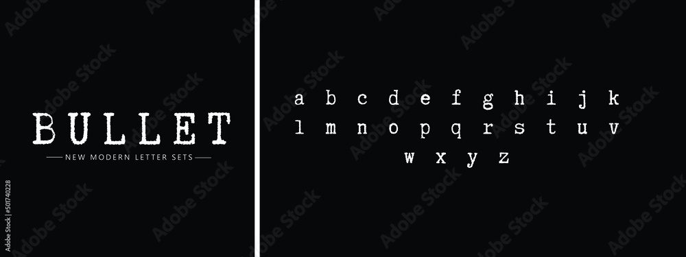 BULLET Elegant alphabet letters font and number. Classic Lettering ...